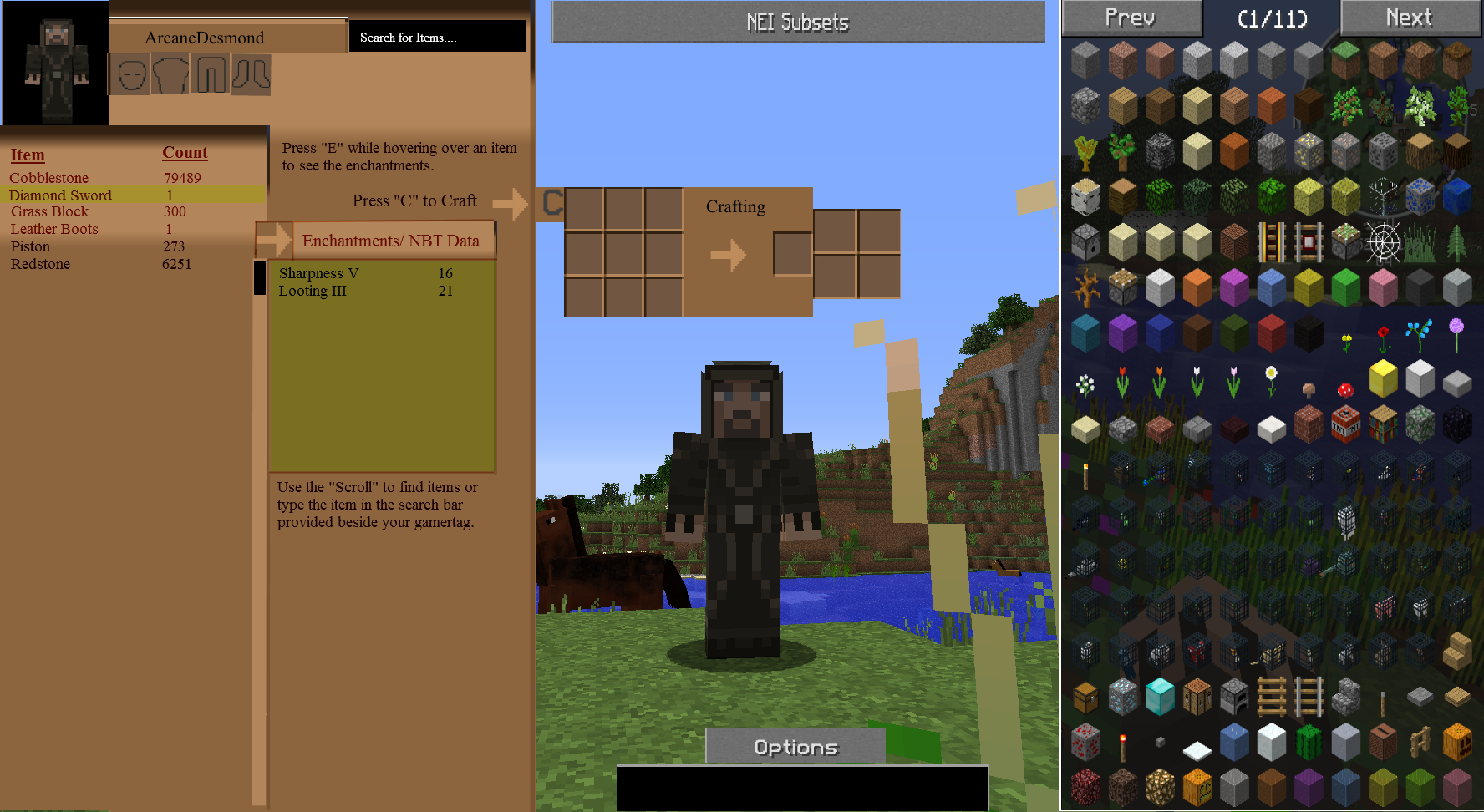 Side Inventory Mod Request For 1 7 10 And 1 8 Requests Ideas For Mods Minecraft Mods