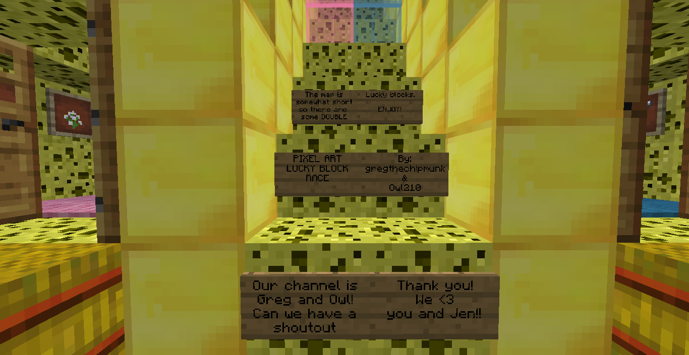 Pixel Art Lucky Block Race Map Maps Mapping And Modding Java Edition Minecraft Forum