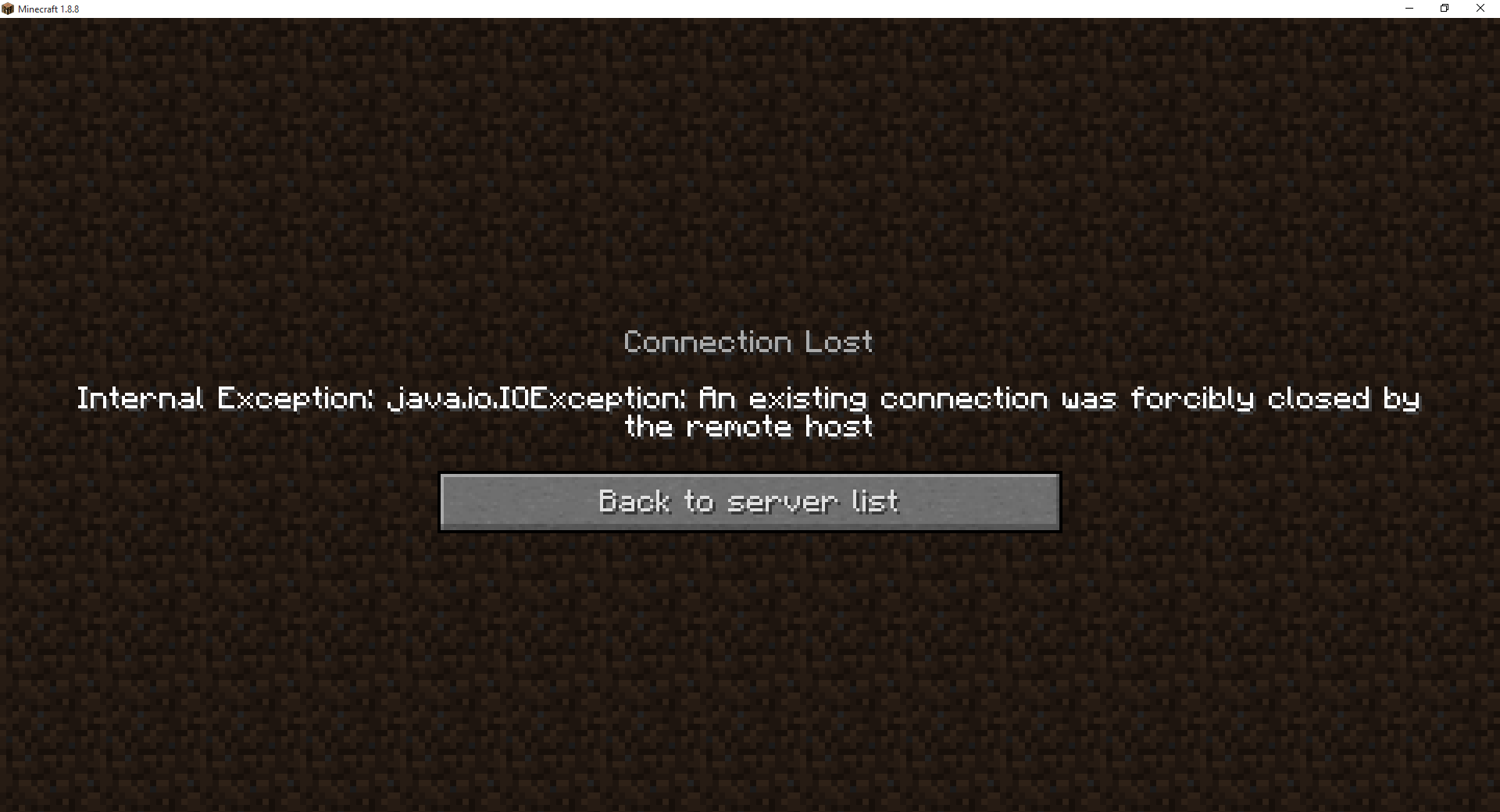 Connection Lost - Unmodified Minecraft Client Support - Support ... Connection Lost - Unmodified Minecraft Client Support - Support ...