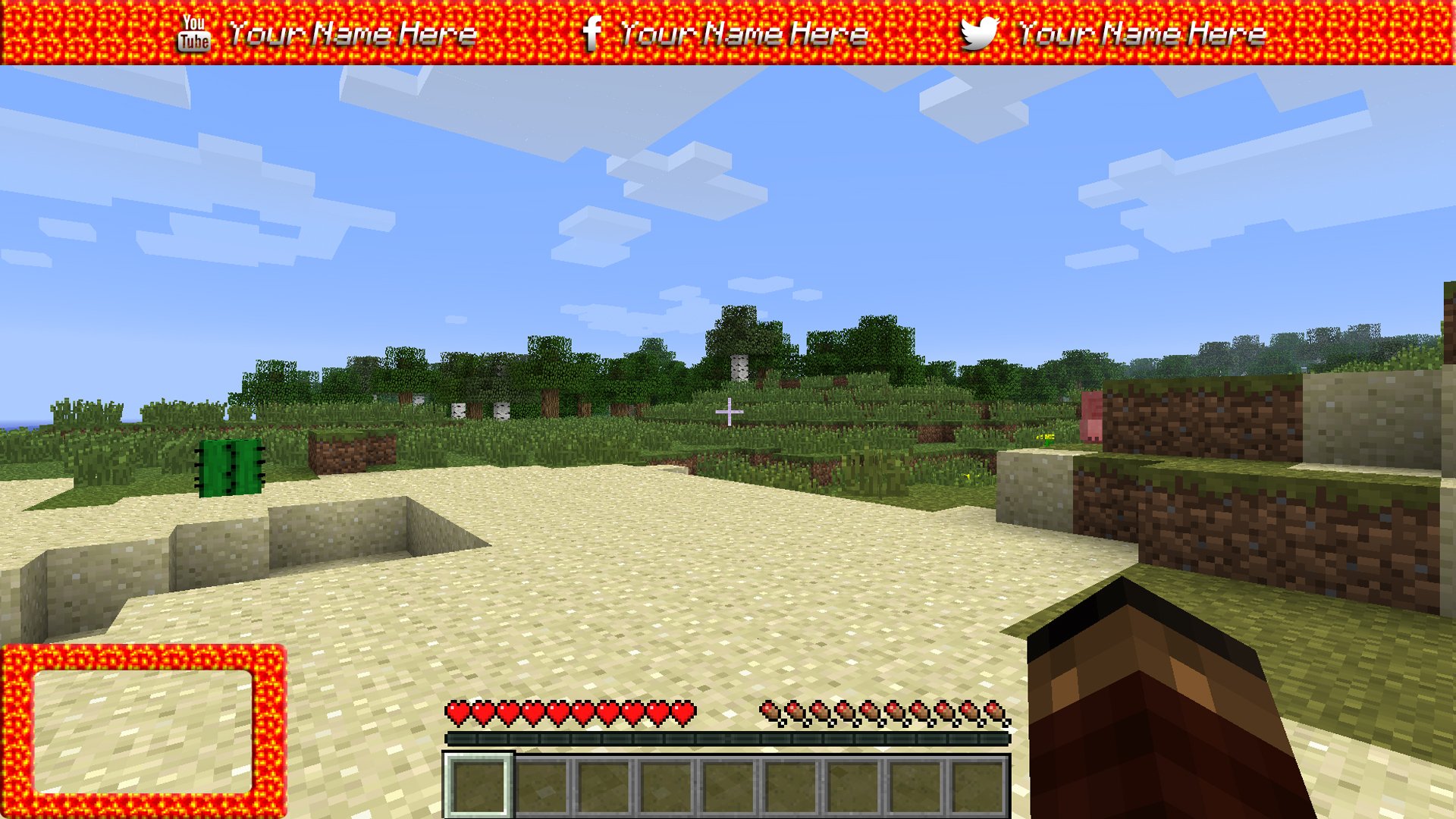 Free Editable Minecraft Overlays for Live Stream or whatever - Creative ...