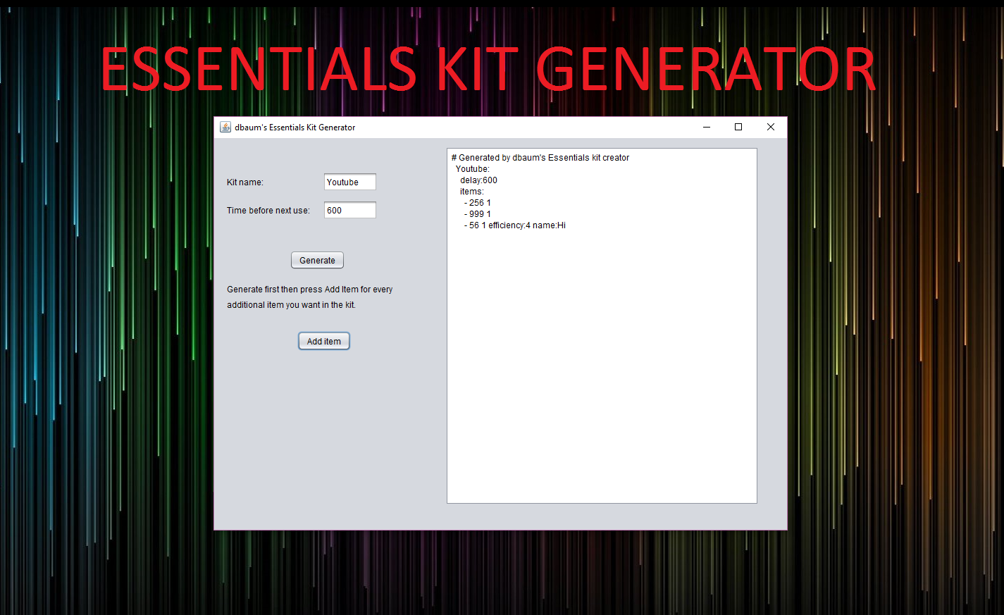 Essentials Kit Minecraft