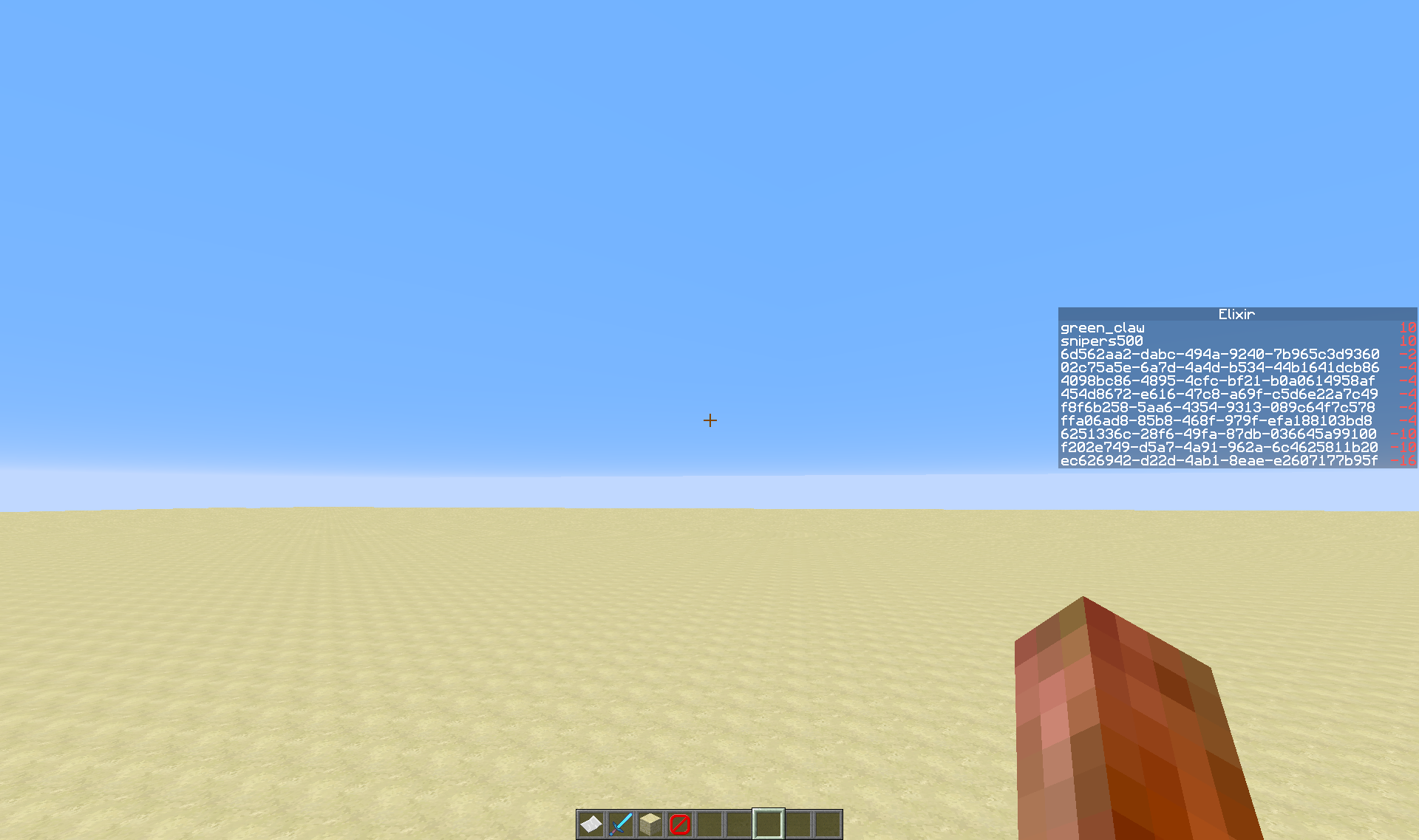 Numbers and letters appearing on the scoreboard Sidebar - Creative Mode ...