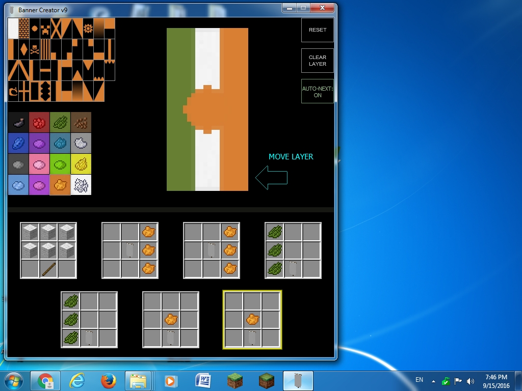 American Flag Minecraft Banner Recipe