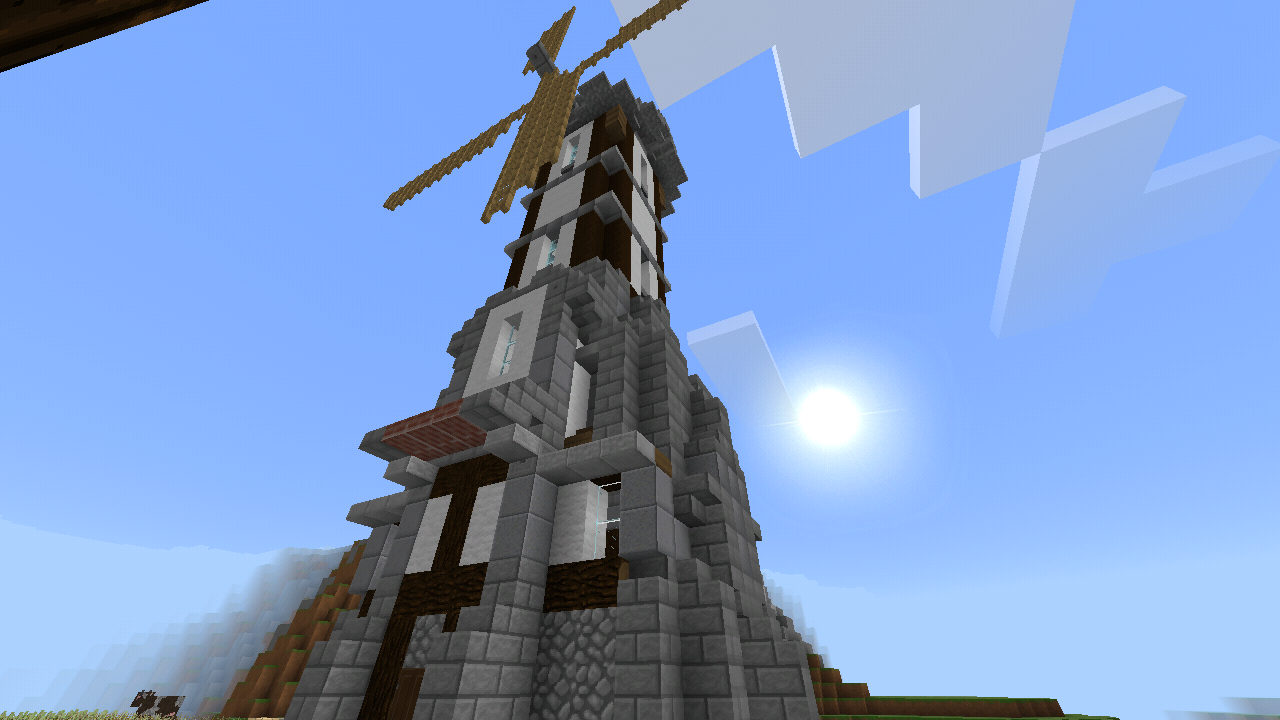 Windmill and farmhouse I made for a Reddit thing! - MCPE: Show Your ...
