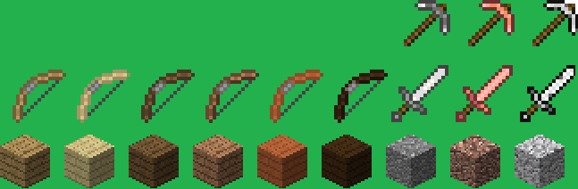 New stone and wood type for tools/weapons [Better Bows and variety ...