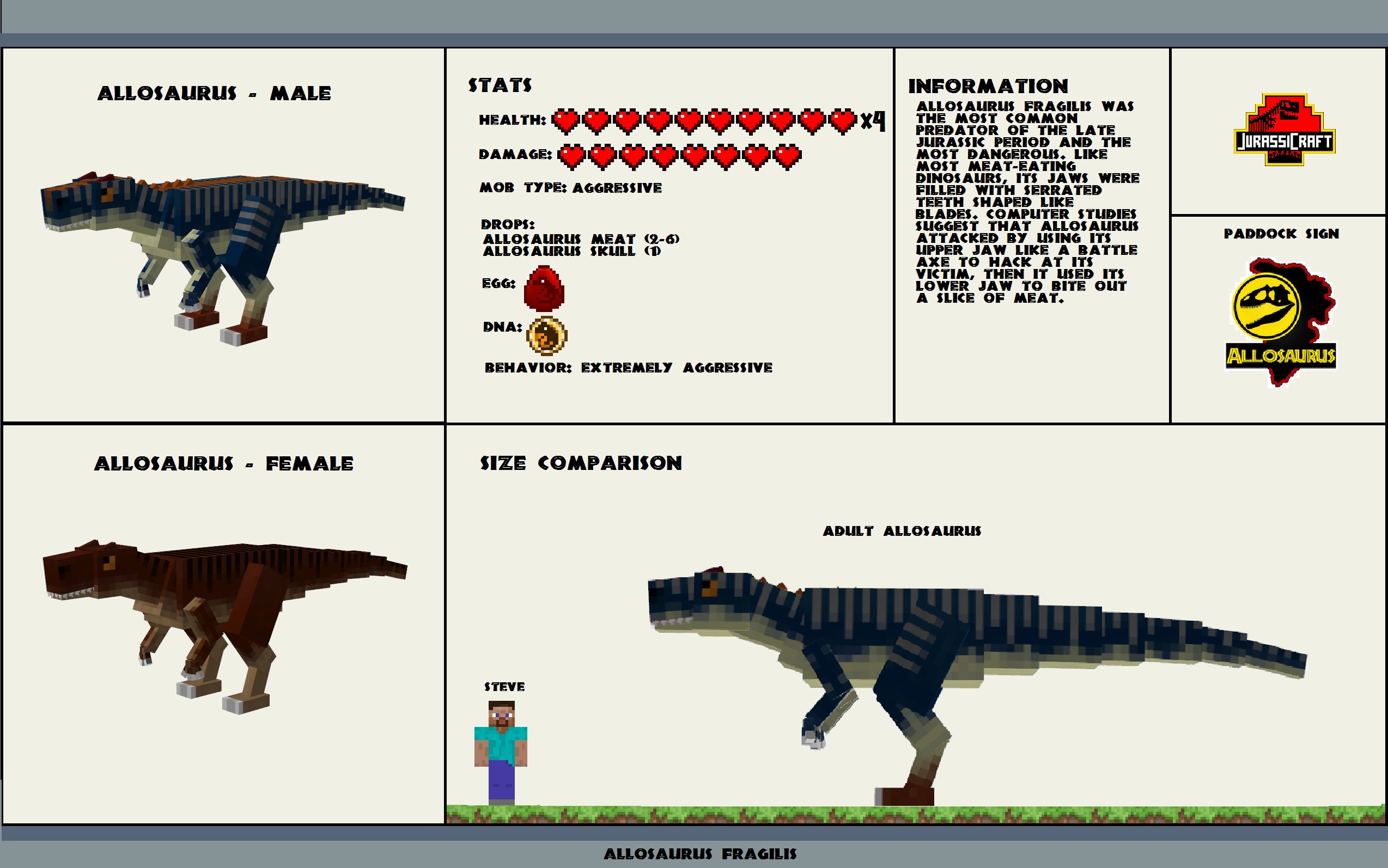 JurassiCraft - Bringing dinosaurs to life - Minecraft Mods - Mapping ...