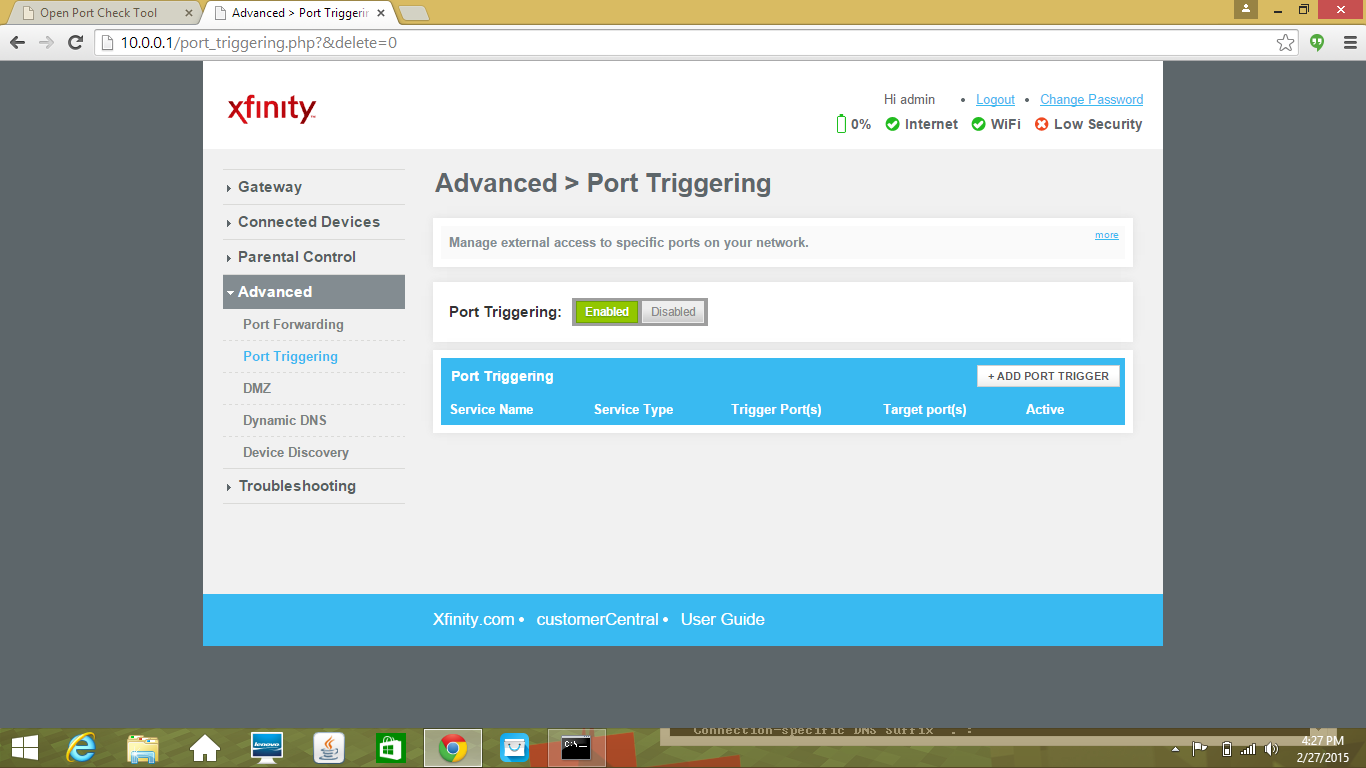 Help with Port Forwarding &Port Triggering/ Activating Server with ...